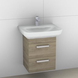 Artiqua 414 Waschtischunterschrank f&uuml;r Sentique 514360 Sanremo Eiche quer NB, 414-WU2L-V11-7144-428 414-WU2L-V11-7144-428