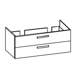 Artiqua 414 Waschtischunterschrank f&uuml;r Legato 4150D4 Wei&szlig; Matt Select, 414-WU2L-V158-7161-171 414-WU2L-V158-7161-171
