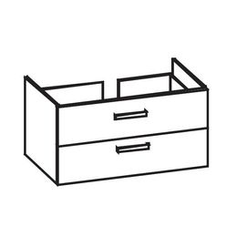 Artiqua 414 Waschtischunterschrank f&uuml;r Avento 4156A1, 4156A2 Quarzgrau Matt Select, 414-WU2L-V148-71 414-WU2L-V148-7163-173