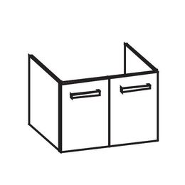 Artiqua 414 Waschtischunterschrank f&uuml;r Legato 415380, 415381 Sangallo Grau quer, 414-WU2T-V133-7152- 414-WU2T-V133-7152-432