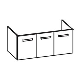 Artiqua 414 Waschtischunterschrank f&uuml;r Legato 4153C1, 4153C4, 4153C5 Anthrazit Glanz, 414-WU3T-V135- 414-WU3T-V135-7065-51