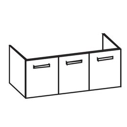 Artiqua 414 Waschtischunterschrank f&uuml;r Subway 2.0 7176D0, 7176D1, 7176D2, 7176D3 Sangallo Grau quer, 414-WU3T-V75-7152-432