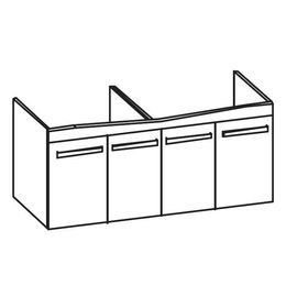Artiqua 414 Waschtischunterschrank f&uuml;r Sentique 5126D0, 5126D1 Anthrazit Glanz, 414-WU4T-V40-7065-51 414-WU4T-V40-7065-51