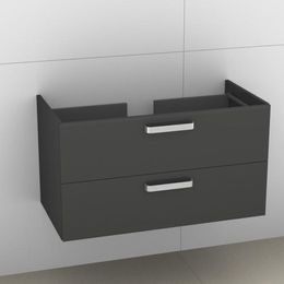 Artiqua 415 Waschtischunterschrank f&uuml;r Living 814436 Anthrazit Hochglanz, 415-WU2L-L17-7015-51 415-WU2L-L17-7015-51