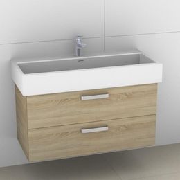 Artiqua 415 Waschtischunterschrank f&uuml;r Living City 818437 Castello Eiche quer NB, 415-WU2L-L11-7136- 415-WU2L-L11-7136-426