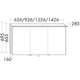 Burgbad Spiegelschrank Sys30 PG4 Sana 695x1226x285 Sys30 PG4 Sana, SEPY123RPN416 SEPY123RPN416