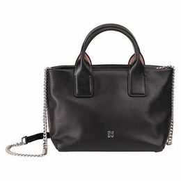 DuDu Ibiza Handtasche Leder 22 cm schwarz rose