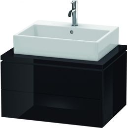 Duravit L-Cube Konsolenwaschtischunterbau wandhängend Schwarz Hochglanz 720x547x400 mm - LC581604040 LC581604040