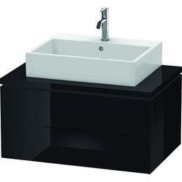 Duravit L-Cube Konsolenwaschtischunterbau wandhängend Schwarz Hochglanz 820x547x400 mm - LC581704040 LC581704040