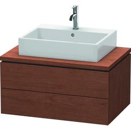 Duravit L-Cube Konsolenwaschtischunterbau wandhängend Amerikanischer Nussbaum Matt 820x547x400 mm - LC581701313