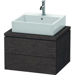 Duravit L-Cube Konsolenwaschtischunterbau wandhängend Eiche dunkel gebürstet Matt 620x547x400 mm - L LC581507272