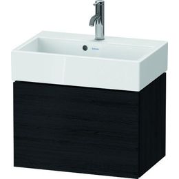 Duravit L-Cube Waschtischunterbau wandhängend Eiche Schwarz Matt 584x391x394 mm - LC611901616 LC611901616