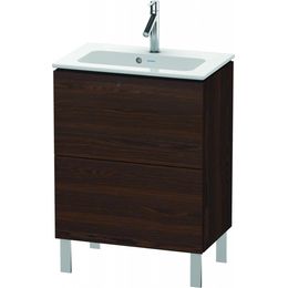 Duravit L-Cube Waschtischunterbau bodenstehend Nussbaum gebürstet Matt 620x391x704 mm - LC667306969 LC667306969