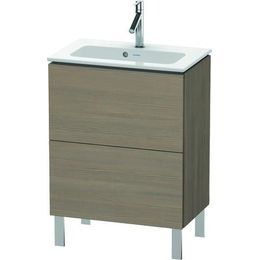 Duravit L-Cube Waschtischunterbau bodenstehend Eiche Terra Matt 620x391x704 mm - LC667303535 LC667303535