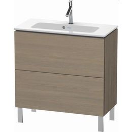 Duravit L-Cube Waschtischunterbau bodenstehend Eiche Terra Matt 820x391x704 mm - LC667403535 LC667403535