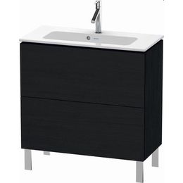 Duravit L-Cube Waschtischunterbau bodenstehend Eiche Schwarz Matt 820x391x704 mm - LC667401616 LC667401616