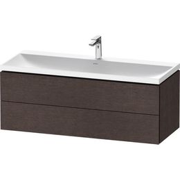Duravit L-Cube c-shaped Set wandh&auml;ngend Eiche dunkel geb&uuml;rstet Matt 1200x480x480 mm - LC6953O7272000 LC6953O72720000
