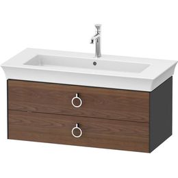 Duravit White Tulip Waschtischunterbau wandh&auml;ngend Amerikanischer Nussbaum & Graphit Matt & Seidenma WT4352077580010