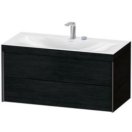 Duravit XViu c-bonded Set wandhängend Eiche Schwarz Matt 1000x480x503 mm - XV4616EB216C XV4616EB216C