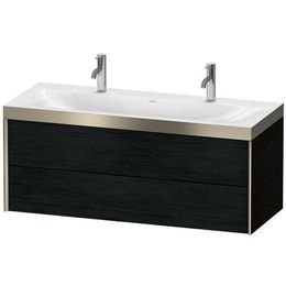 Duravit XViu c-bonded Set wandhängend Eiche Schwarz Matt 1200x480x503 mm - XV4618OB116P XV4618OB116P