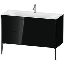 Duravit XViu c-bonded Set bodenstehend Schwarz Hochglanz 1200x480x610 mm - XV4712OB240C XV4712OB240C