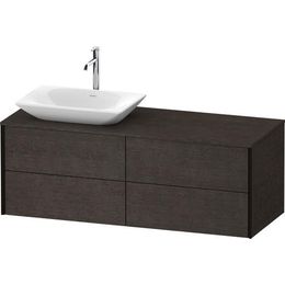 Duravit XViu Konsolenwaschtischunterbau wandhängend Eiche dunkel gebürstet Matt 1400x550x509 mm - XV XV4773LB2720000