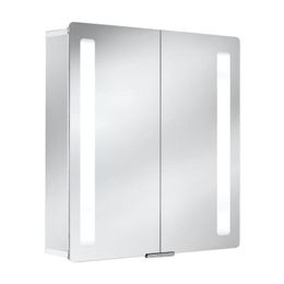 HSK Alu-Spiegelschrank ASP Softcube LED 2-türig, alu silber-matt, 750 x 750, 1162075-M 1162075-M