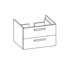 Artiqua 411 Waschtischunterschrank f&uuml;r Vero Air 235080 Anthrazit Hochglanz, 411-WU2L-D79-7015-51 411-WU2L-D79-7015-51