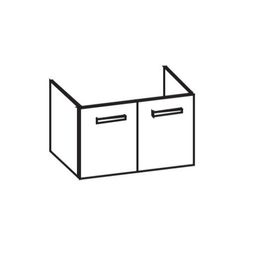 Artiqua 411 Waschtischunterschrank f&uuml;r D-Code 034285, Quarzgrau Matt Select, 411-WU2T-D31-7163-173 411-WU2T-D31-7163-173