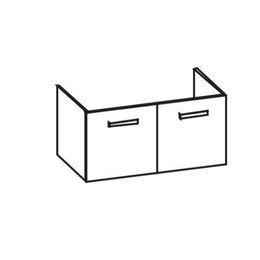 Artiqua 411 Waschtischunterschrank f&uuml;r D-Code 034210, Anthrazit Hochglanz, 411-WU2T-D32-7015-51 411-WU2T-D32-7015-51