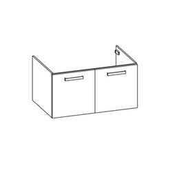 Artiqua 411 Waschtischunterschrank f&uuml;r Vero AIR 235010 Anthrazit Hochglanz, 411-WU2T-D80-7015-51 411-WU2T-D80-7015-51