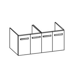 Artiqua 411 Waschtischunterschrank f&uuml;r D-Code 034812 Anthrazit Glanz, 411-WU4T-D33-7065-51 411-WU4T-D33-7065-51