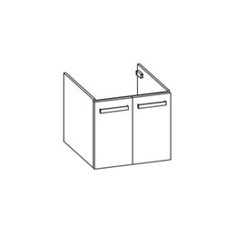 Artiqua 411 Waschtischunterschrank für Vero AIR 235060 Quarzgrau Matt Select, 411-WU2T-D78-7163-173 411-WU2T-D78-7163-173