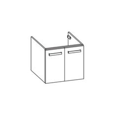Artiqua 412 Waschtischunterschrank f&uuml;r Strada K0778, K0797, Quarzgrau Matt Select, 412-WU2T-I32-7163 412-WU2T-I32-7163-173