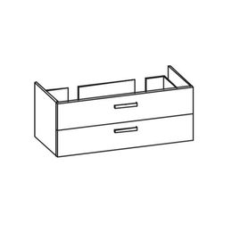 Artiqua 412 Waschtischunterschrank für Connect E8158, E8136, Quarzgrau Hochglanz Select, 412-WU2L-I5 412-WU2L-I53-7162-172