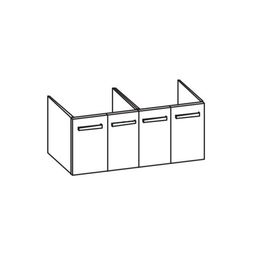 Artiqua 412 Waschtischunterschrank f&uuml;r Strada K0791, Quarzgrau Matt Select, 412-WU4T-I21-7163-173 412-WU4T-I21-7163-173