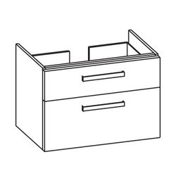 Artiqua 413 Waschtischunterschrank f&uuml;r iCon 124075, 124078 Riviera Eiche quer NB, 413-WU2L-3-K02-717 413-WU2L-3-K02-7179-438