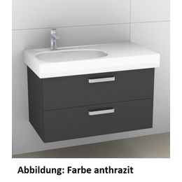 Artiqua 413 Waschtischunterschrank für Citterio 500548 ( ehem. 123690) Quarzgrau Hochglanz Select, 4 413-WU2L-K104-7162-172