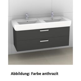 Artiqua 413 Waschtischunterschrank für Renova Plan 122130 Quarzgrau Hochglanz Select, 413-WU2L-K12-7 413-WU2L-K12-7162-172