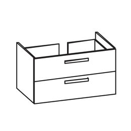 Artiqua 413 Waschtischunterschrank f&uuml;r Acanto Slim 500642, 500643 Anthrazit Hochglanz, 413-WU2L-K178 413-WU2L-K178-7015-51