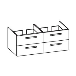 Artiqua 415 Waschtischunterschrank f&uuml;r Pro A 814967 Sangallo Grau quer, 415-WU4L-L30-7152-432 415-WU4L-L30-7152-432
