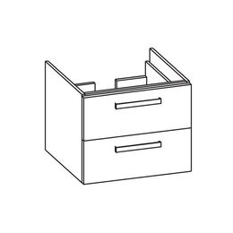 Artiqua 416 Waschtischunterschrank f&uuml;r S50 5407, Quarzgrau Matt Select, 416-WU2L-VT06-7163-173 416-WU2L-VT06-7163-173