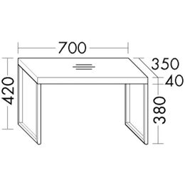 Burgbad Bank Coco HGL 340x700x350 Salbeigrau Hochglanz, BANB070F5929 BANB070F5929