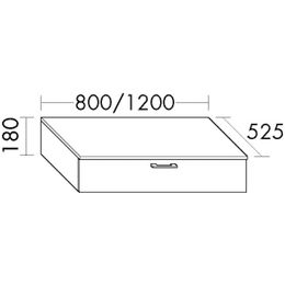 Burgbad Sideboard Sys30 PG1 Aqua 180x800x525 Eiche Dekor Rost, KOAM080F3812 KOAM080F3812