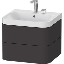 Duravit Happy D.2 Plus c-shaped Set wandh&auml;ngend Graphit Supermatt 575x490x480 mm - HP4345E8080 HP4345E8080