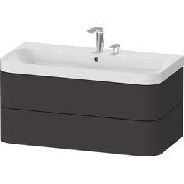 Duravit Happy D.2 Plus c-shaped Set wandh&auml;ngend Graphit Supermatt 975x490x480 mm - HP4348E8080 HP4348E8080