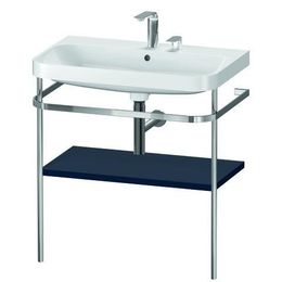 Duravit Happy D.2 Plus c-shaped Set mit Metallkonsole Nachtblau Seidenmatt 775x490x850 mm - HP4837E9 HP4837E9898