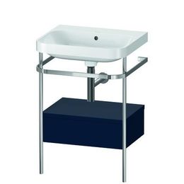 Duravit Happy D.2 Plus c-shaped Set mit Metallkonsole und Schubkasten Nachtblau Seidenmatt 575x490x8 HP4840N9898