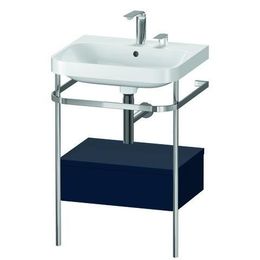 Duravit Happy D.2 Plus c-shaped Set mit Metallkonsole und Schubkasten Nachtblau Seidenmatt 575x490x8 HP4840E9898