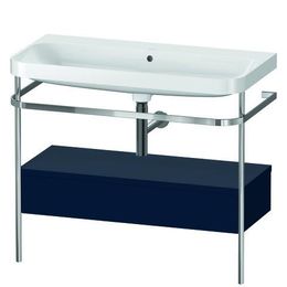 Duravit Happy D.2 Plus c-shaped Set mit Metallkonsole und Schubkasten Nachtblau Seidenmatt 975x490x8 HP4843N9898